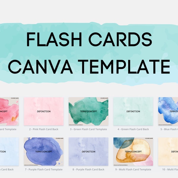Flash Cards - Etsy