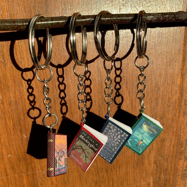 Book Keychain - Etsy