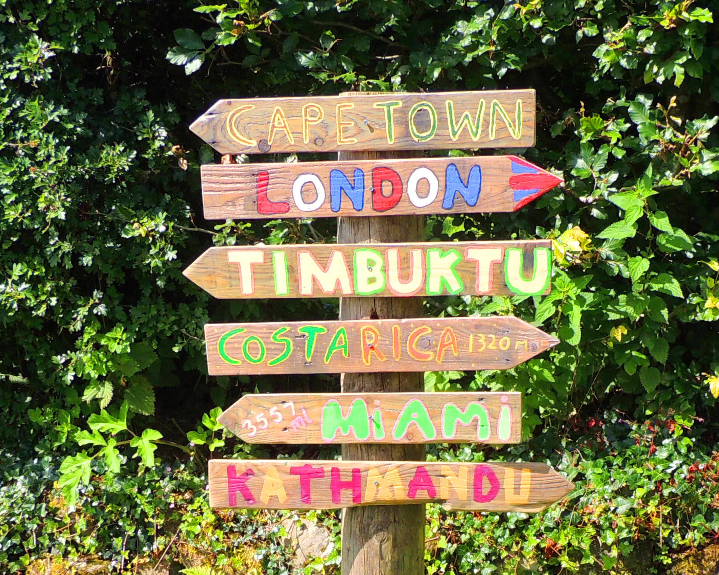 6 X Travel Arrows Customised Signs Destination Sign - Etsy UK