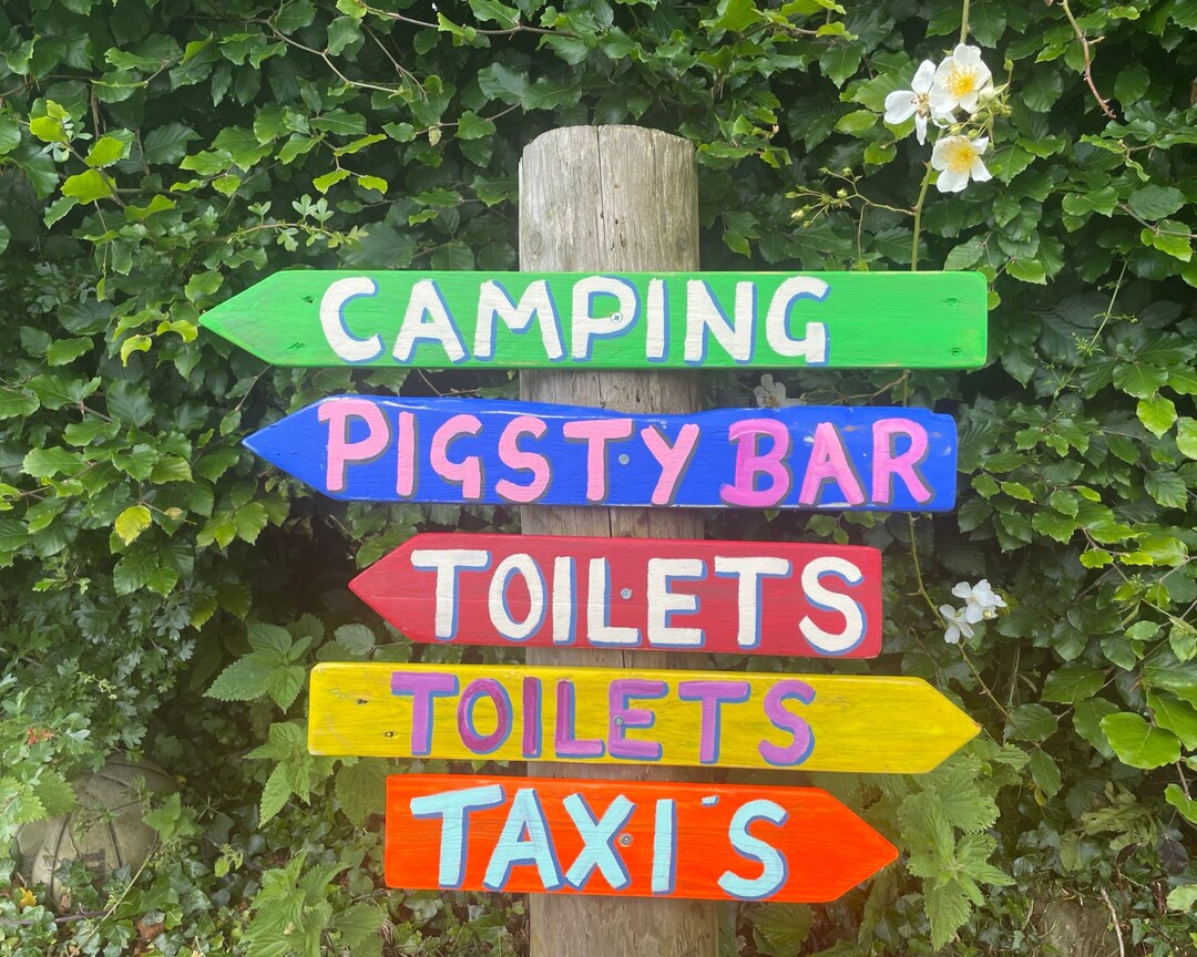 Custom Wood Signs, Wood Camping Signs, Glamping Signs, Outdoor Party ...