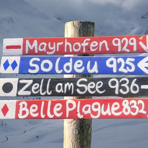 6 X Custom Ski Trail Signs, Ski Decor, Snowboarding,rustic Wood Ski ...