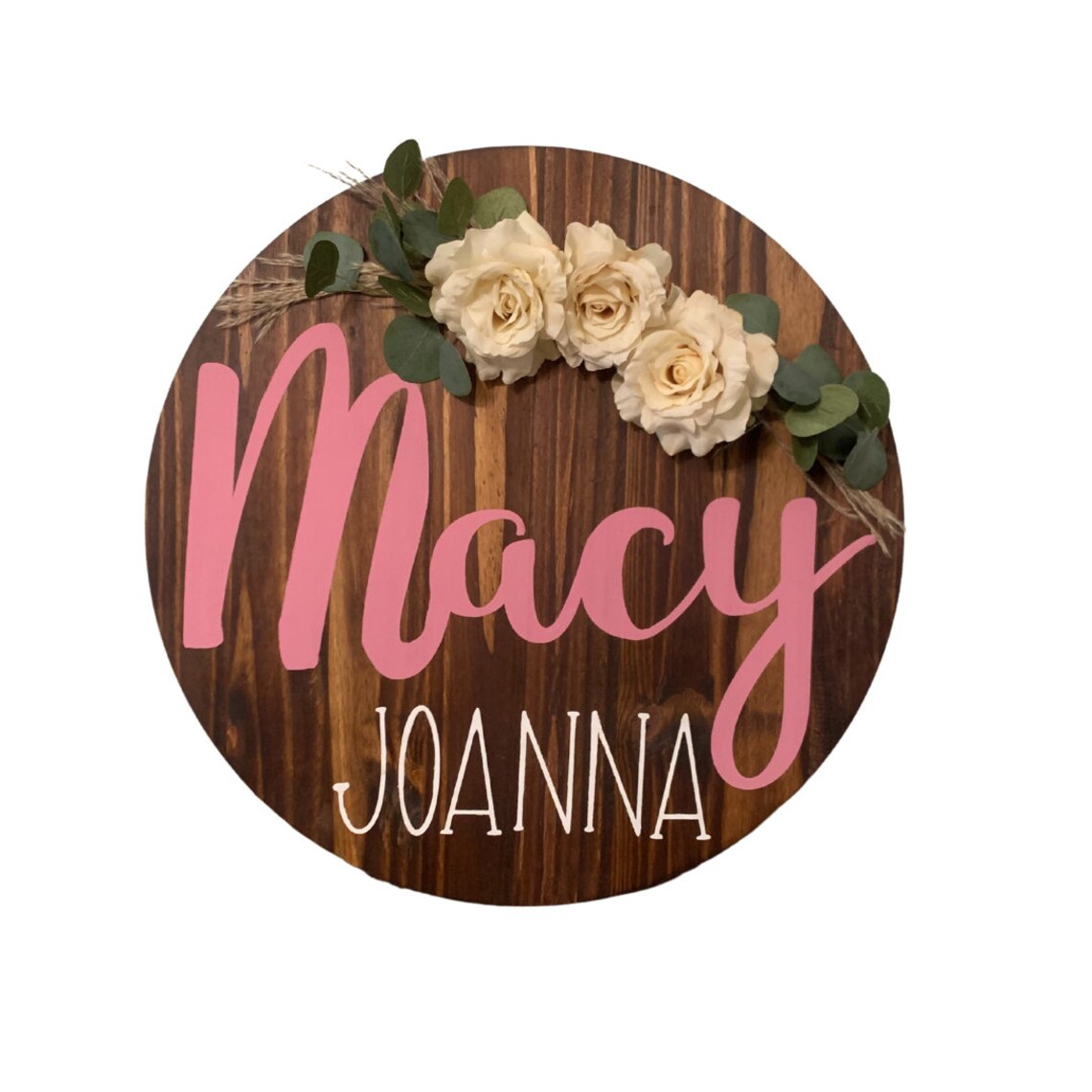 Personalized Circle Name Sign | Etsy