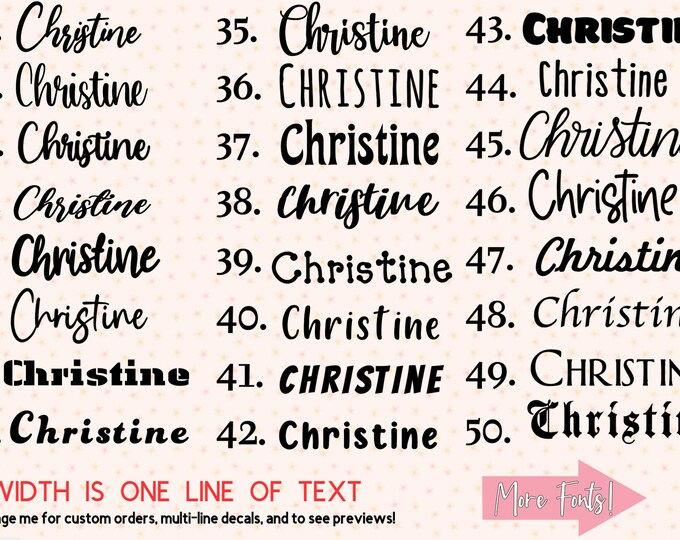 Custom Vinyl Decal Sticker Lettering, Vinyl Label, Personalized Vinyl ...