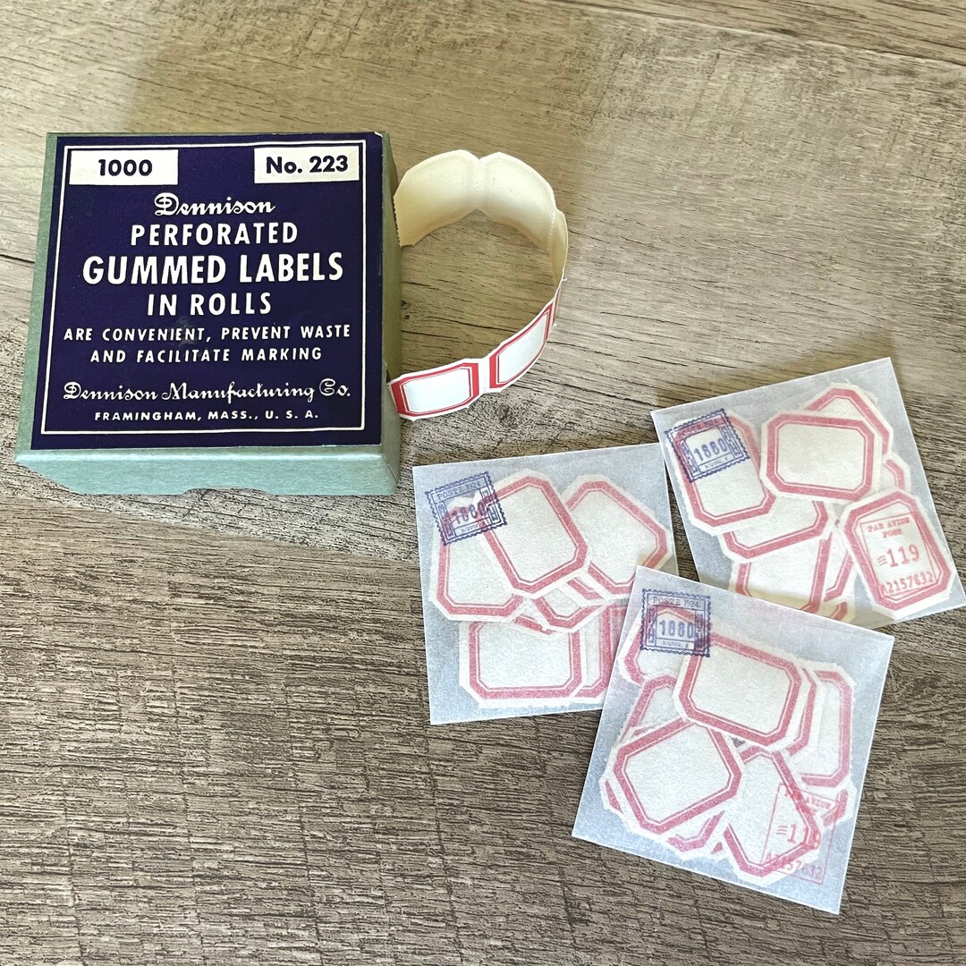 Small Vintage Dennison Labels - Etsy