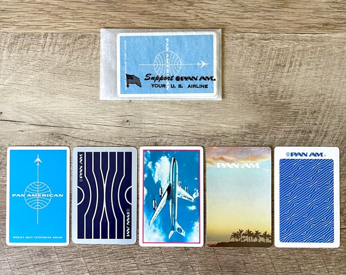 Set 2 Pan Am Vintage Playing Cards - Etsy