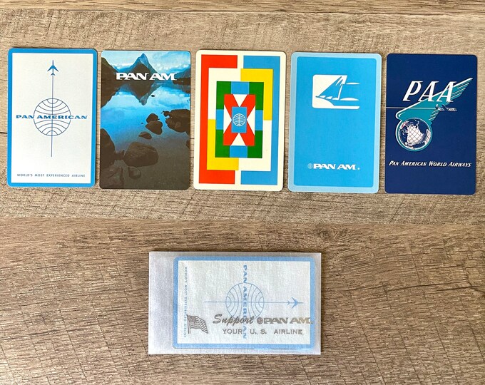 Set 1 Pan Am Vintage Playing Cards - Etsy