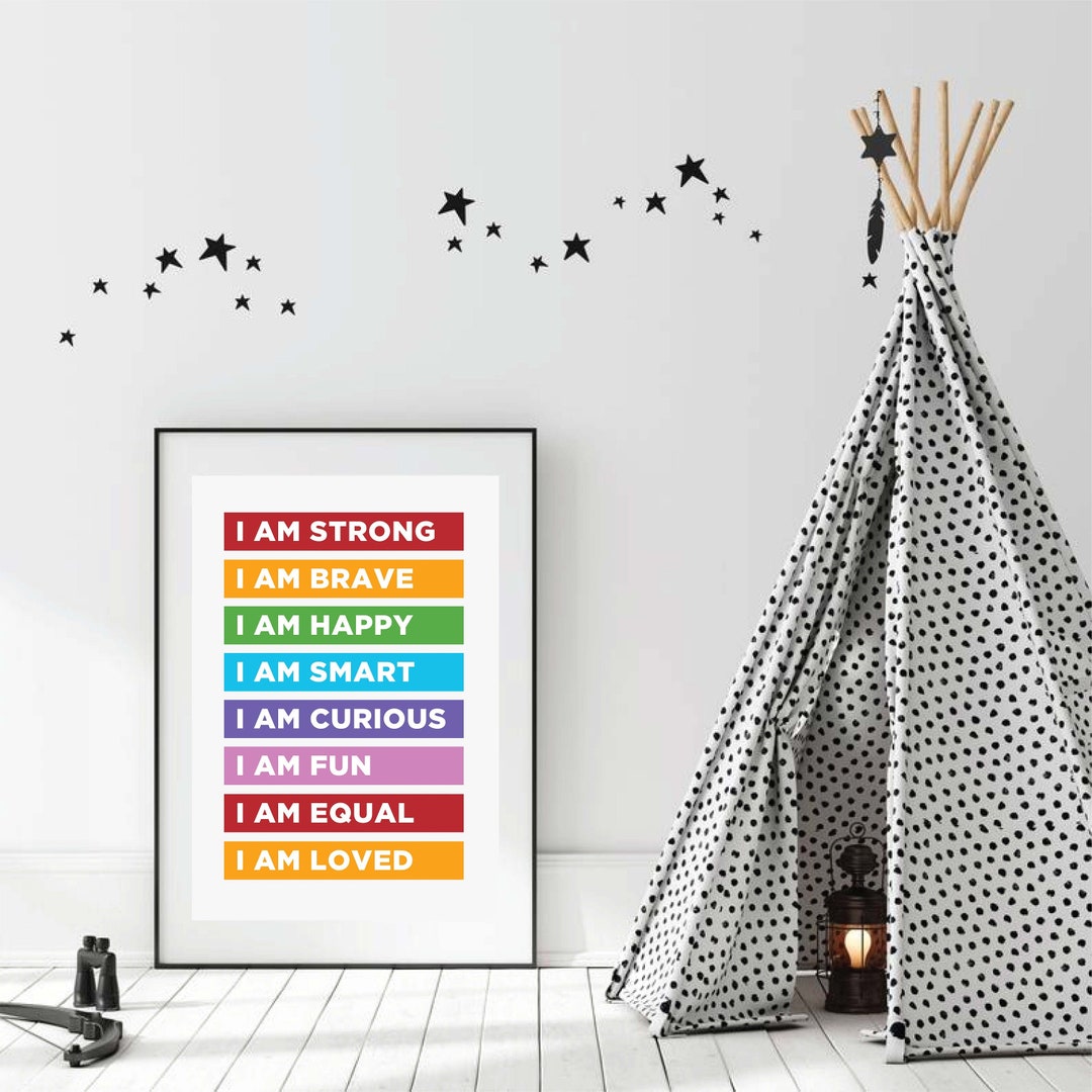 Kids Positive Affirmation Poster | Classroom Poster | Digital Download ...