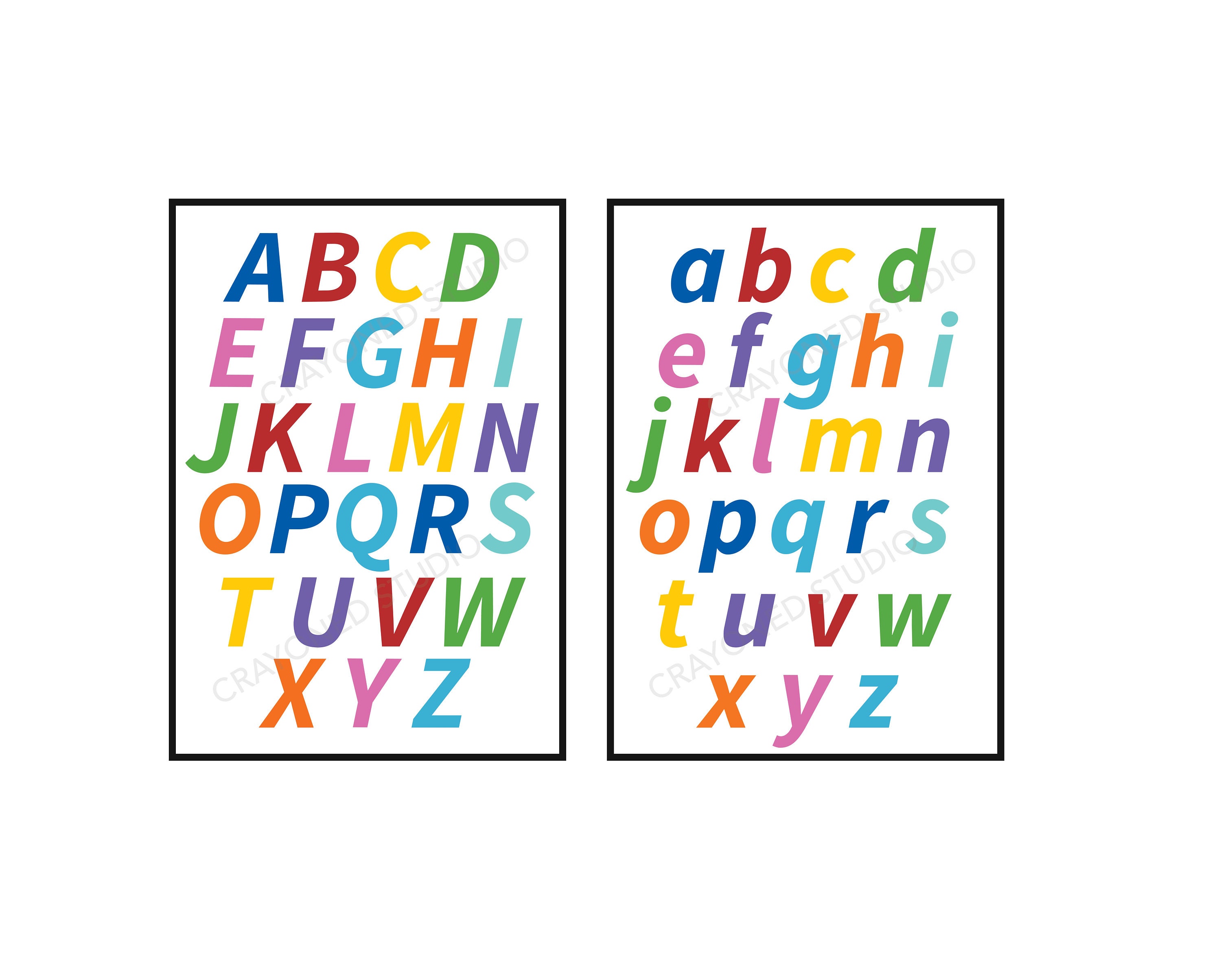 14 Educational Posters ABC Days in a Week Colours - Etsy Canada