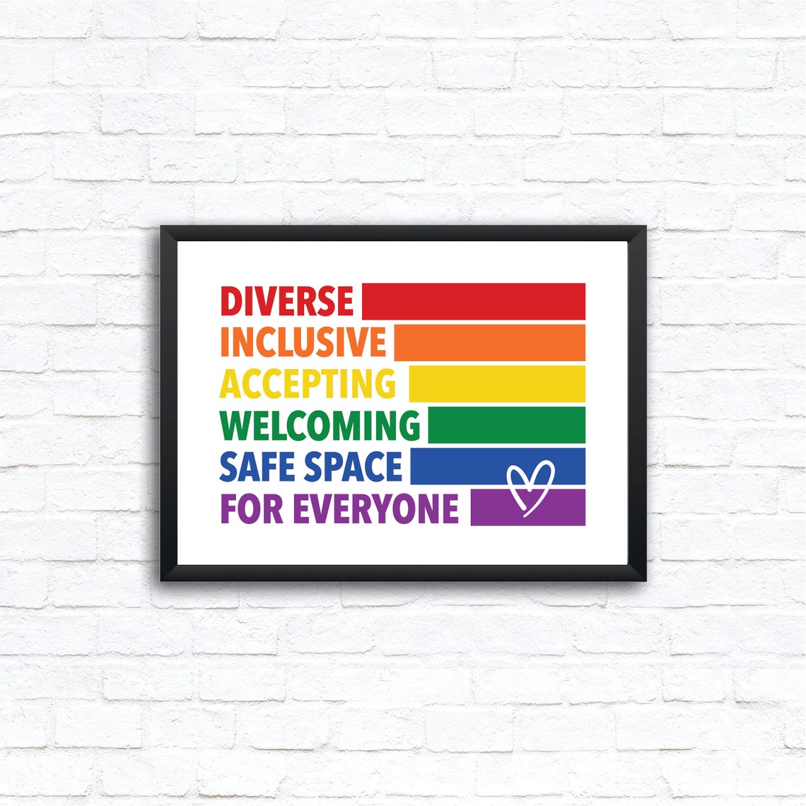 LGBTQ Flag Poster Rainbow Classroom Diversity Printable | Etsy