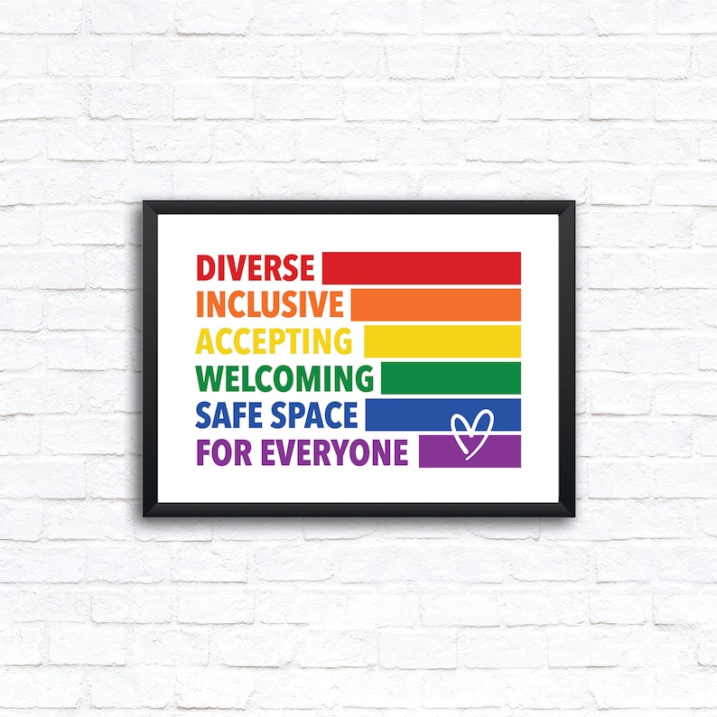 LGBTQ Flag Poster Rainbow Classroom Diversity Printable | Etsy