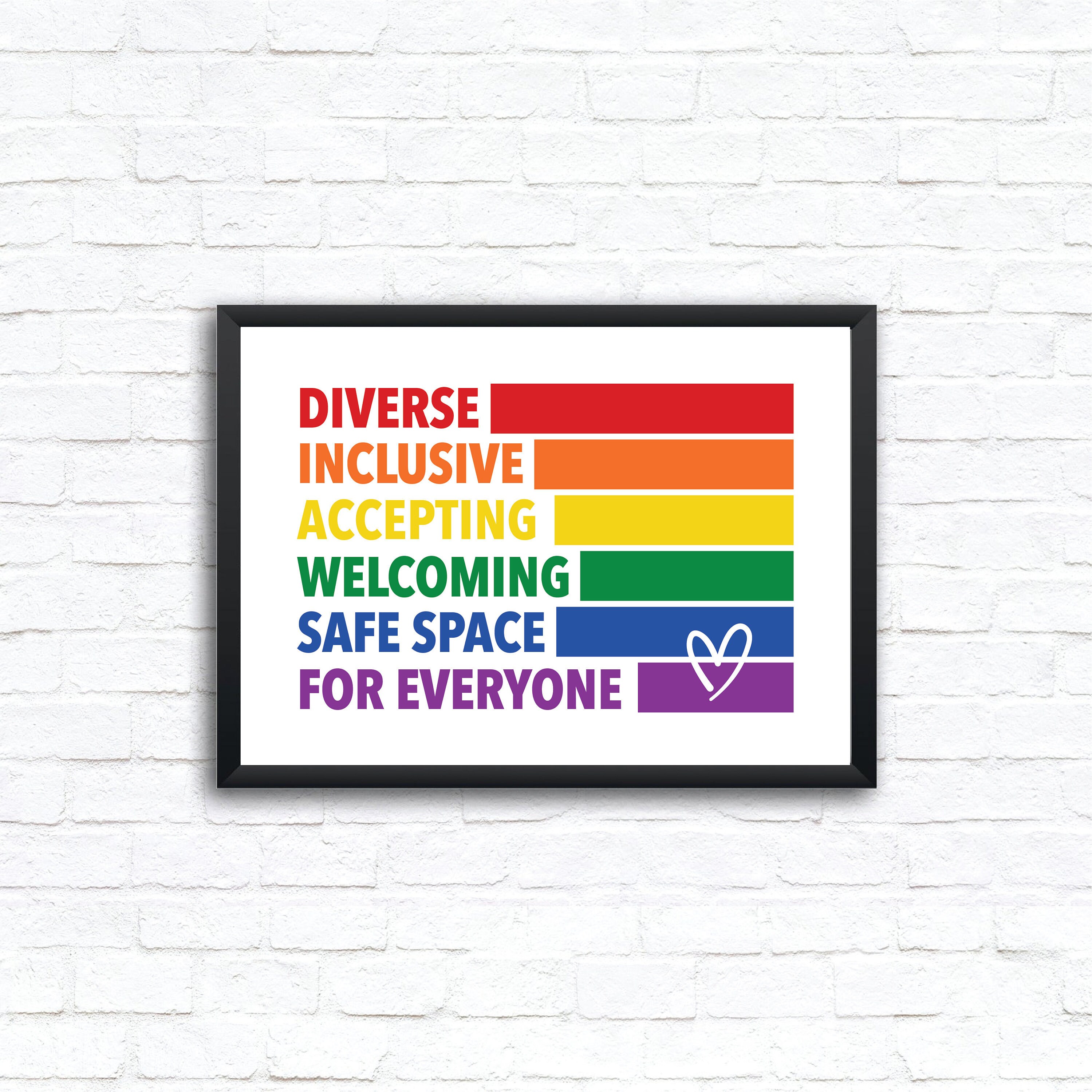 LGBTQ Flag Poster Rainbow Classroom Diversity Diverse - Etsy UK