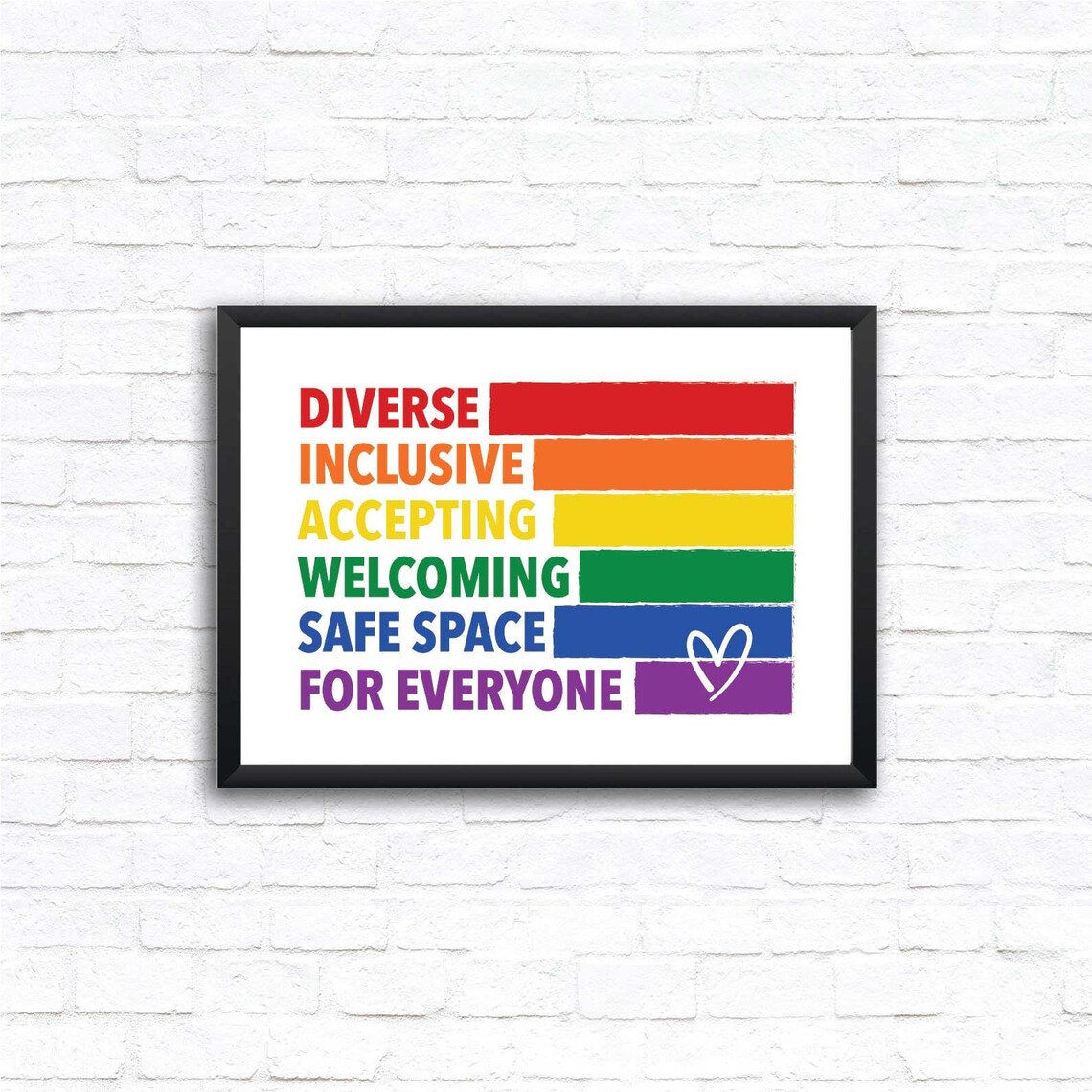 LGBTQ Flag Poster Rainbow Classroom Diversity Printable | Etsy India