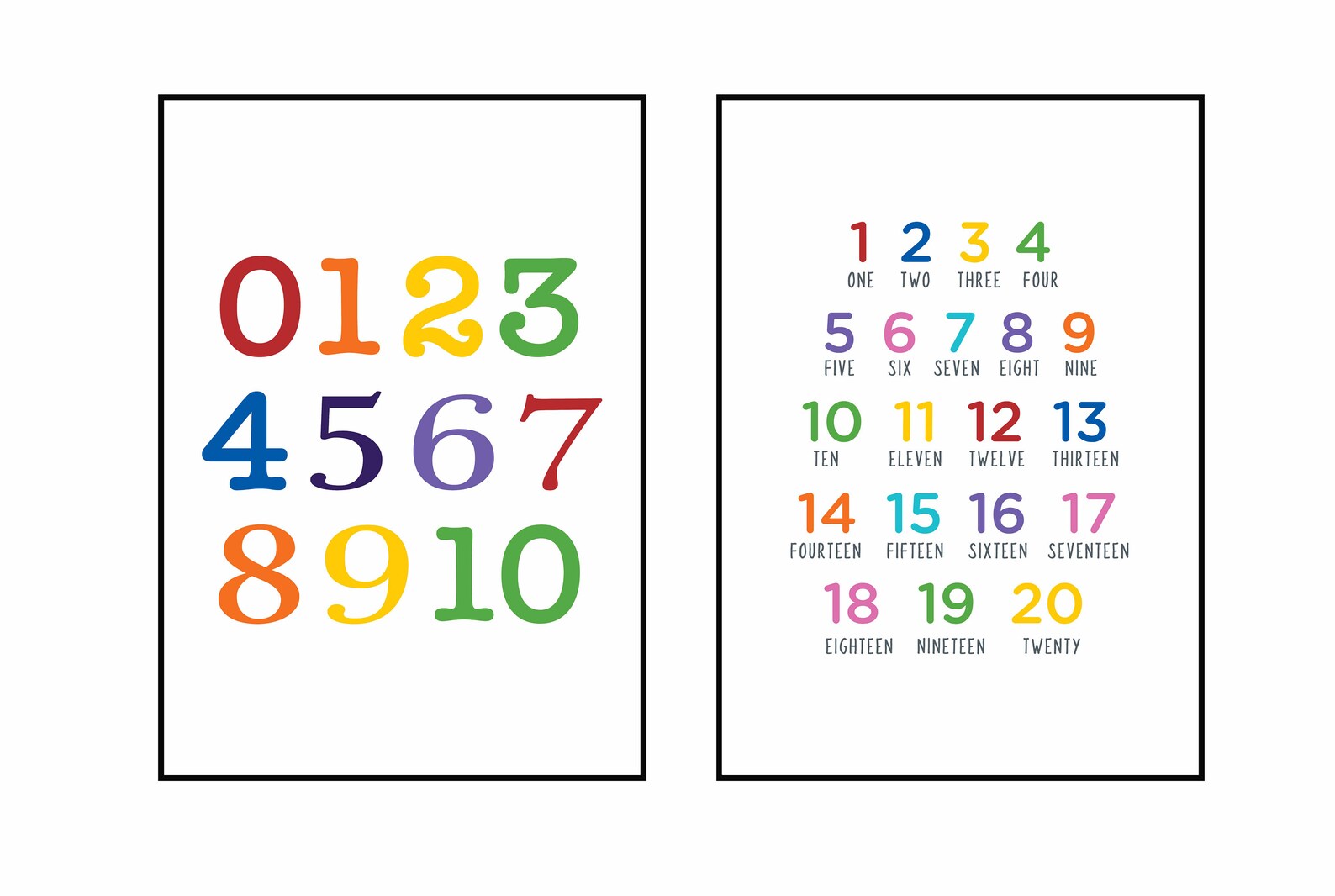 14 Educational Posters ABC Days in a Week Colours - Etsy Canada