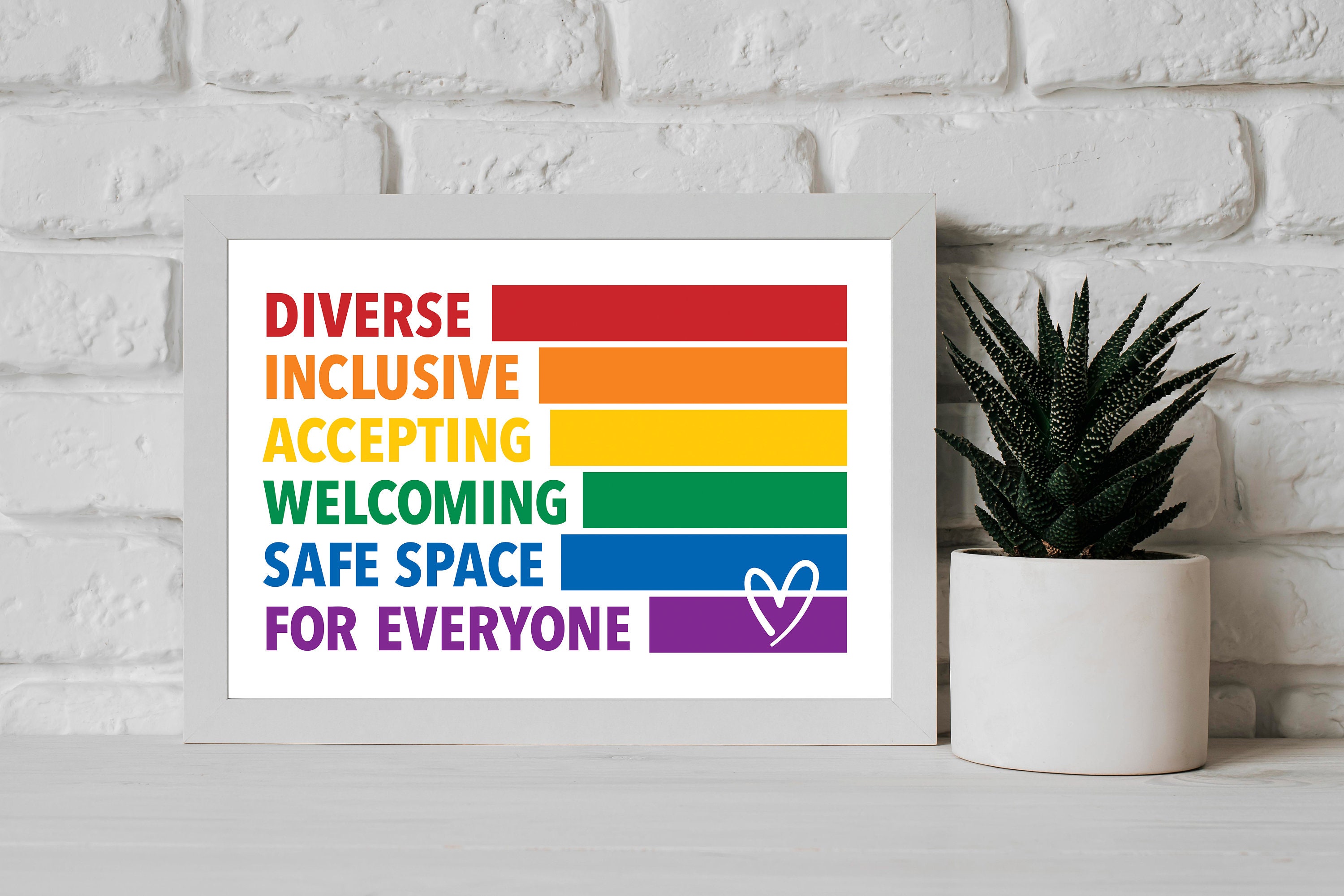 LGBTQ Flag Poster Rainbow Classroom Diversity Printable | Etsy