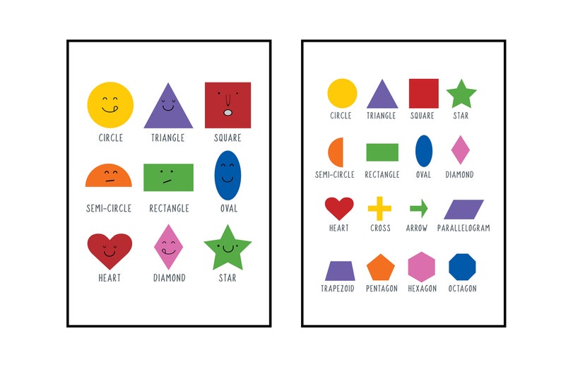 14 Educational Posters ABC Days in a Week Colours - Etsy Canada