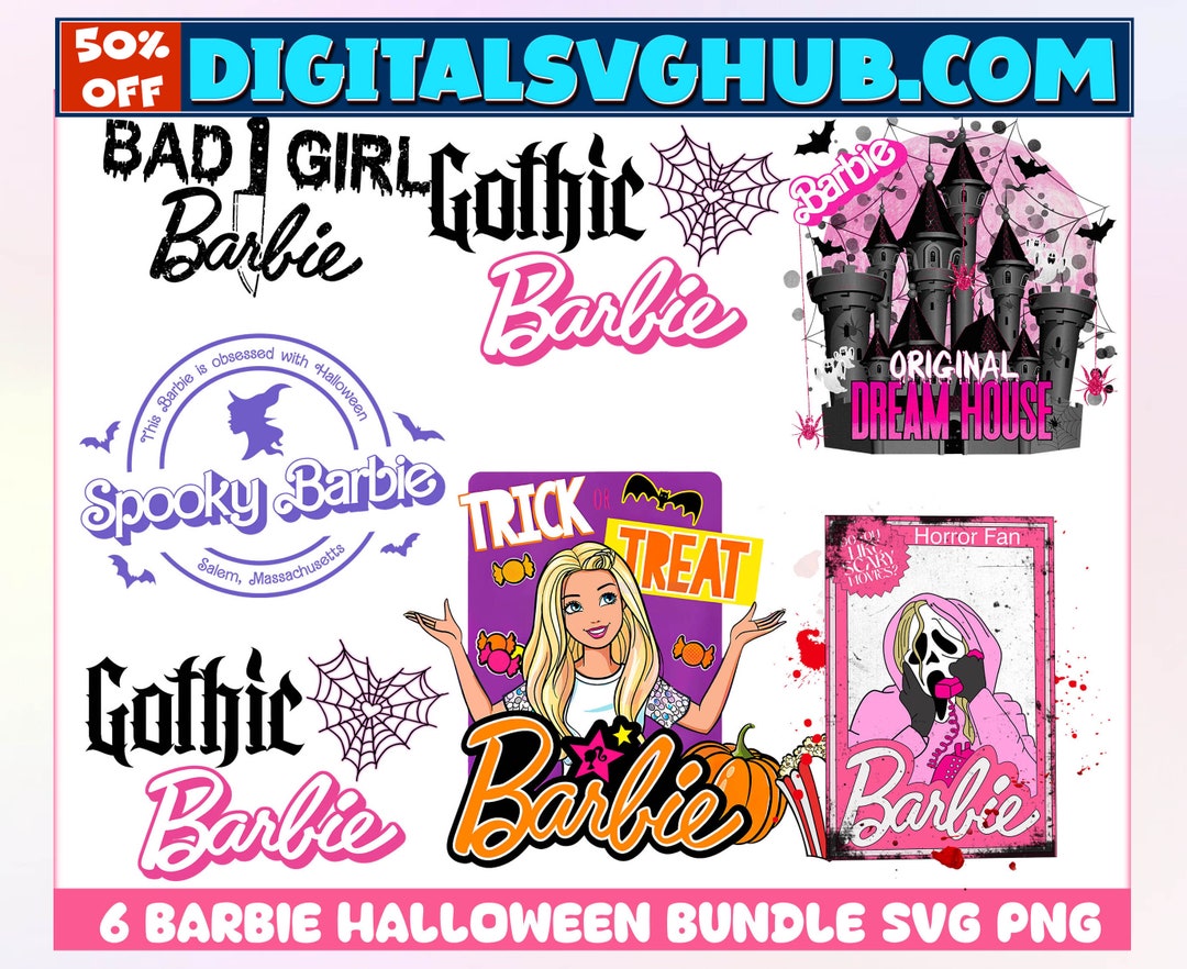 New Halloween Barbie Designs Bundle Svg Png Eps Pink Spooky - Etsy