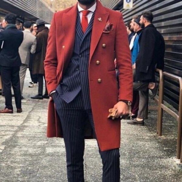 Long Red Coat - Etsy