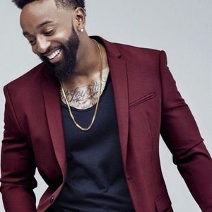 Men Maroon Suit Maroon Groomsmen Suit Formal Slim Fit Elegant - Etsy