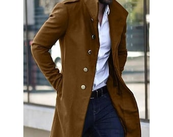 Brown Trench Coat Men - Etsy