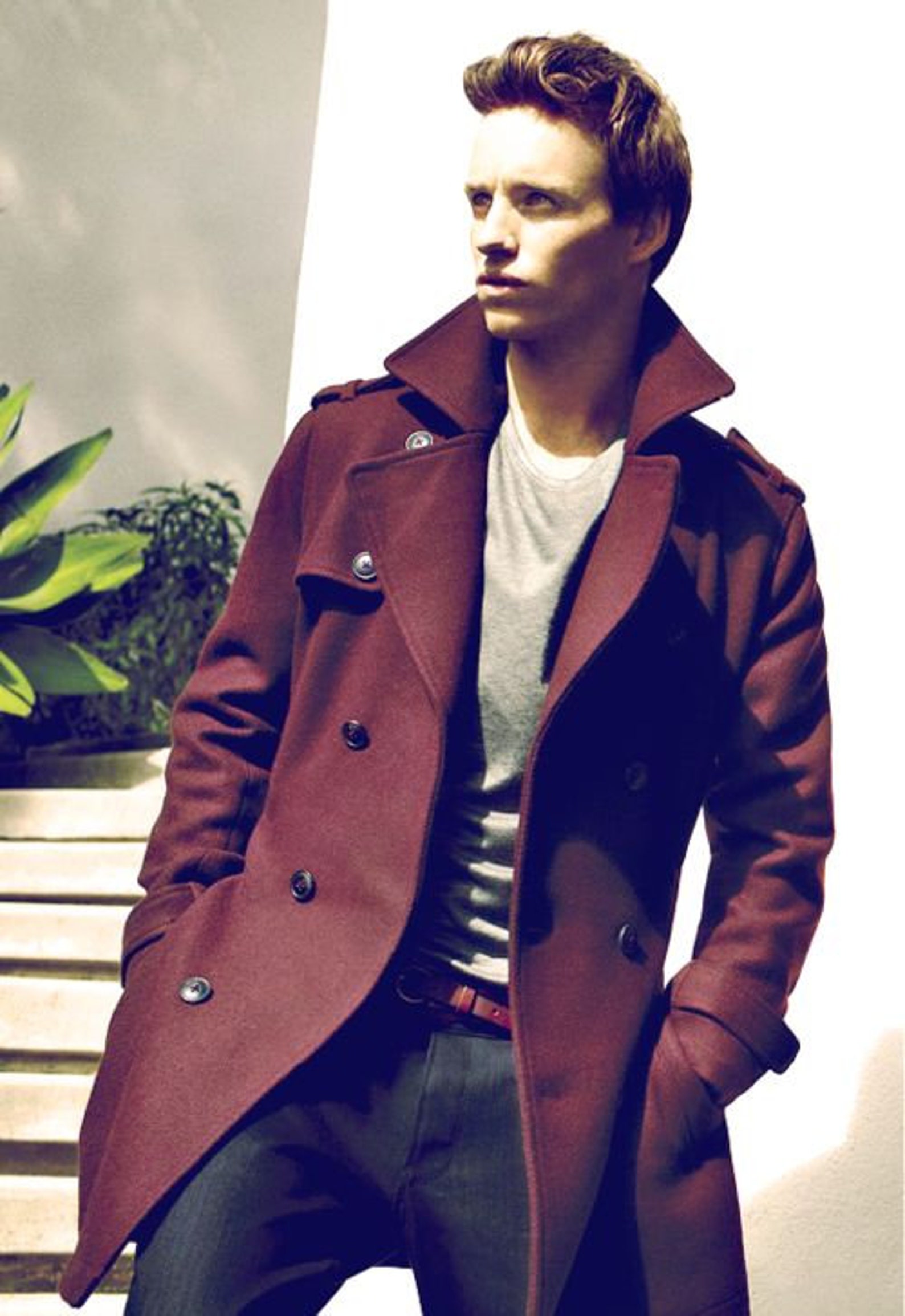 Men Maroon Overcoat Vintage Long Trench Coat Men New Jacket - Etsy