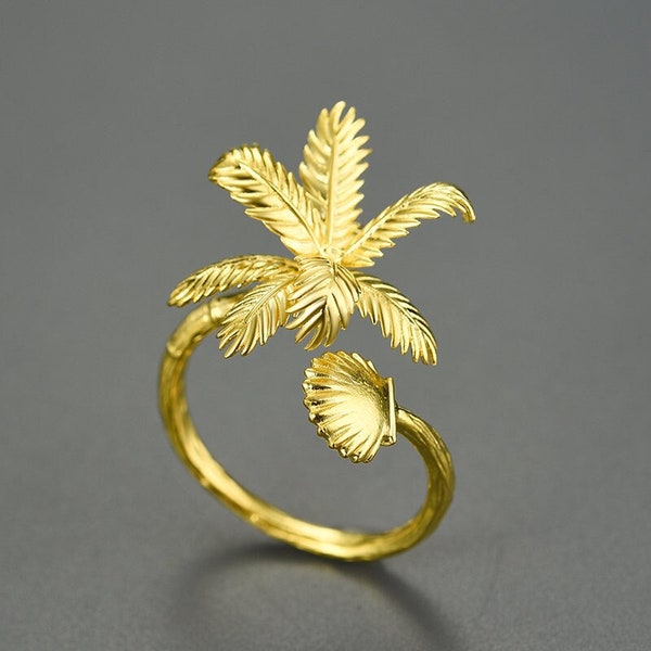 Palm Tree Ring - Etsy