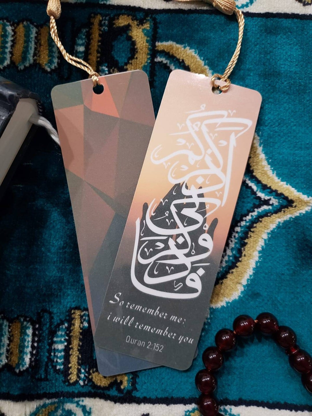 Quranic Bookmark, Bookmark With Tassels, Gold Tassels, Booklover ...