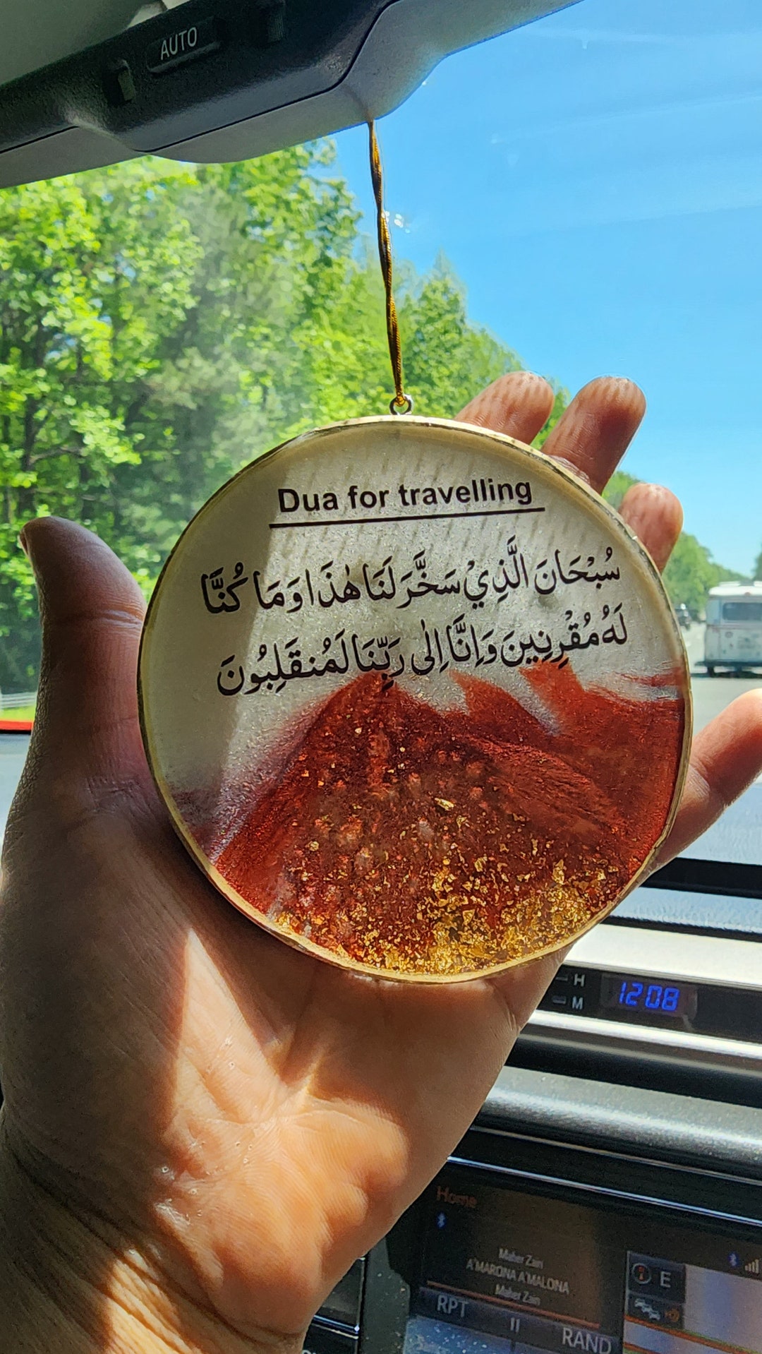 Car Hanging Accessories, Dua for Travel, Car Accessories, Resin ...