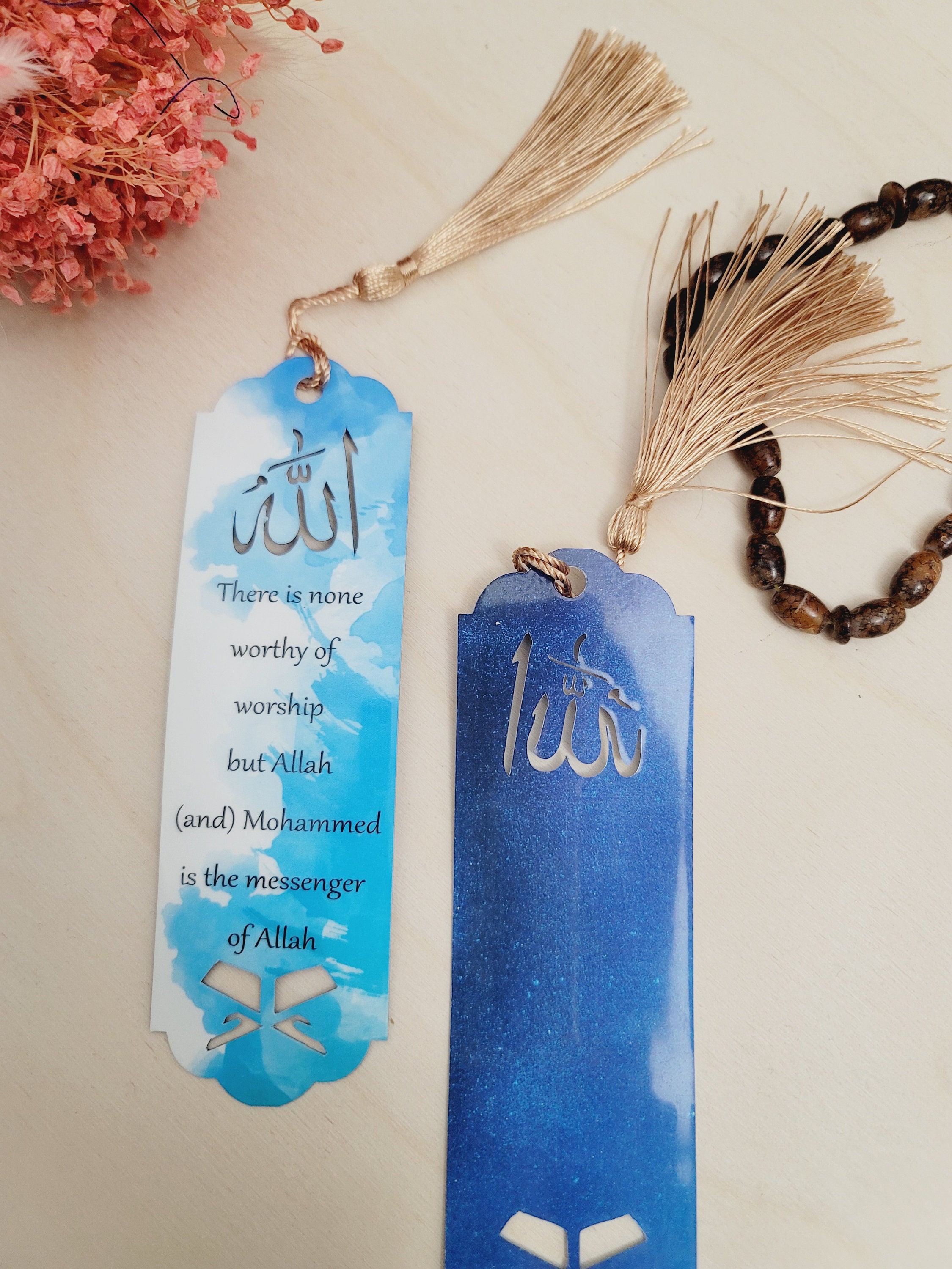 Laminated Quranic Bookmarks, Book Lover, Personalized Gift, Islamic ...