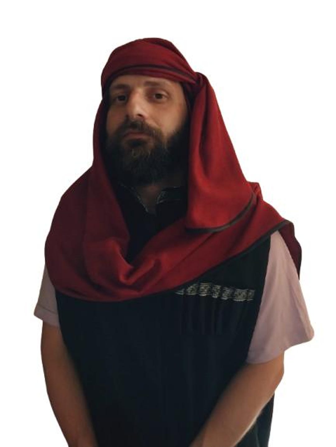 Burgundy Hooded Scarf Kabalakhi, Bashlyk, Gabardin , Silk Tassels ...