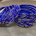 Indian 24 Pcs Royal Blue Metal Bangles Churiyan Set Available in ...