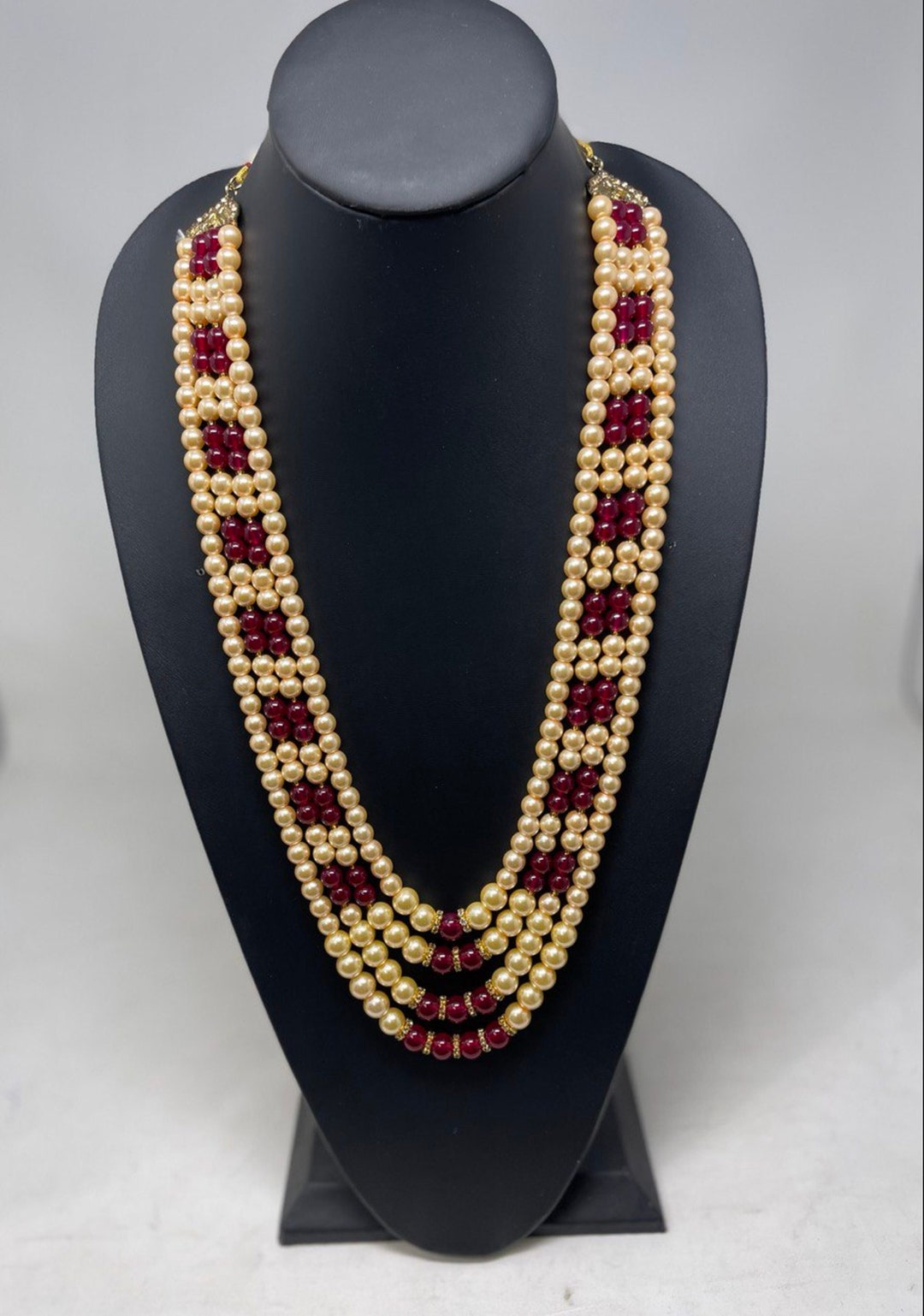 Men 4 Layer Gold Pearl Mala Set Groom Dulha Moti Mala Haar Set M33 - Etsy
