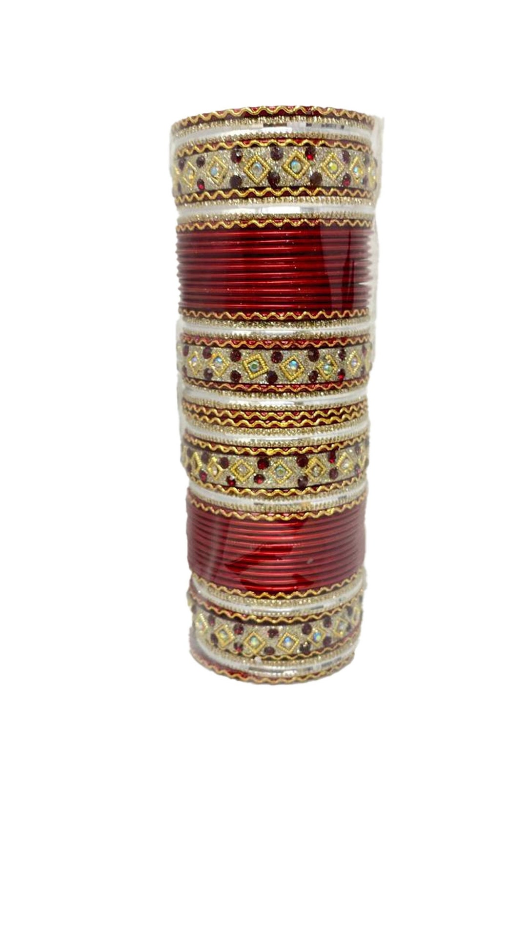 2 Hand Indian Maroon Metal Bangle Set Churiya Chudiya BS133 - Etsy