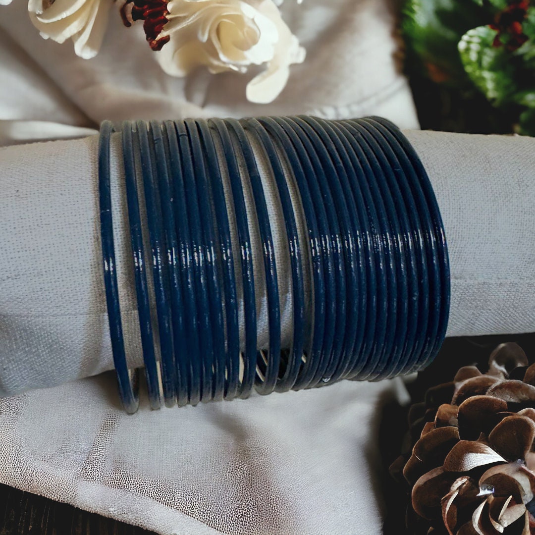 Handcrafted Indian Grey Color Plain Bangle, Multiple Size Available: M2 ...