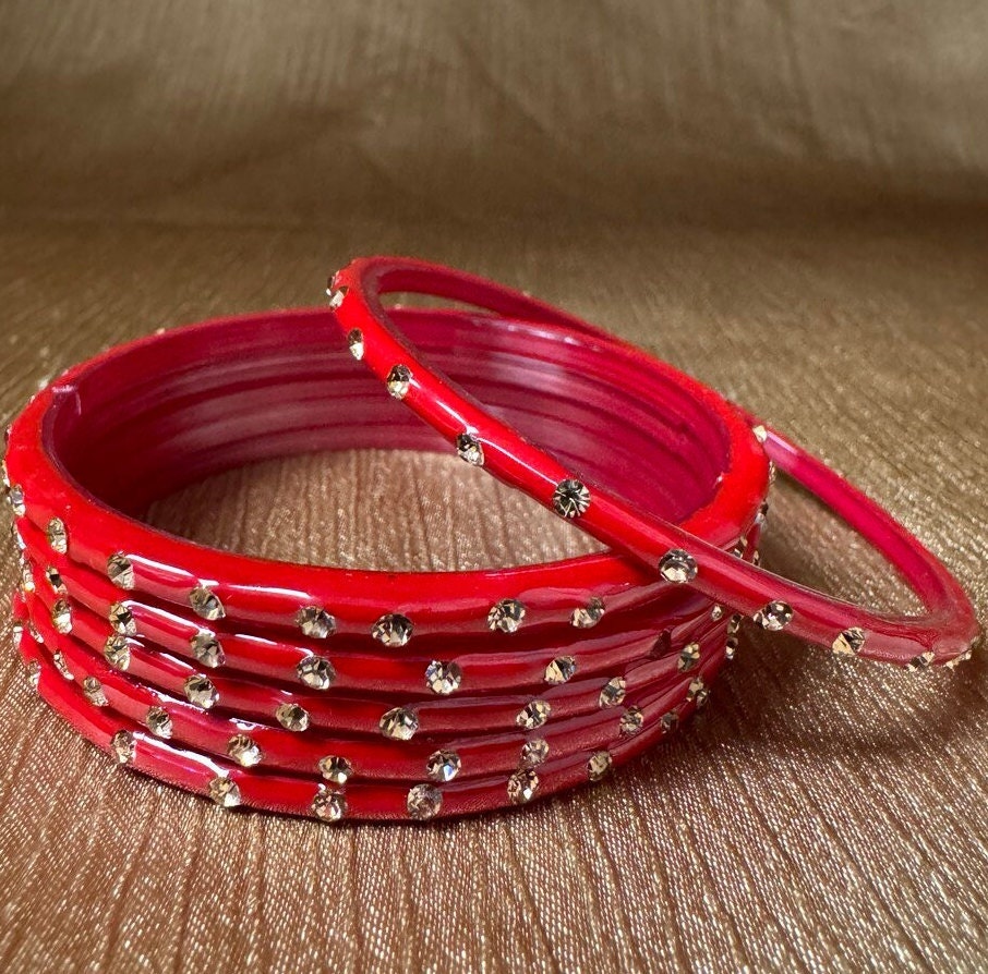 Diyabati - Indian Glass Bangles Churiyan Kangan Set Bracelet Pack of 12 ...