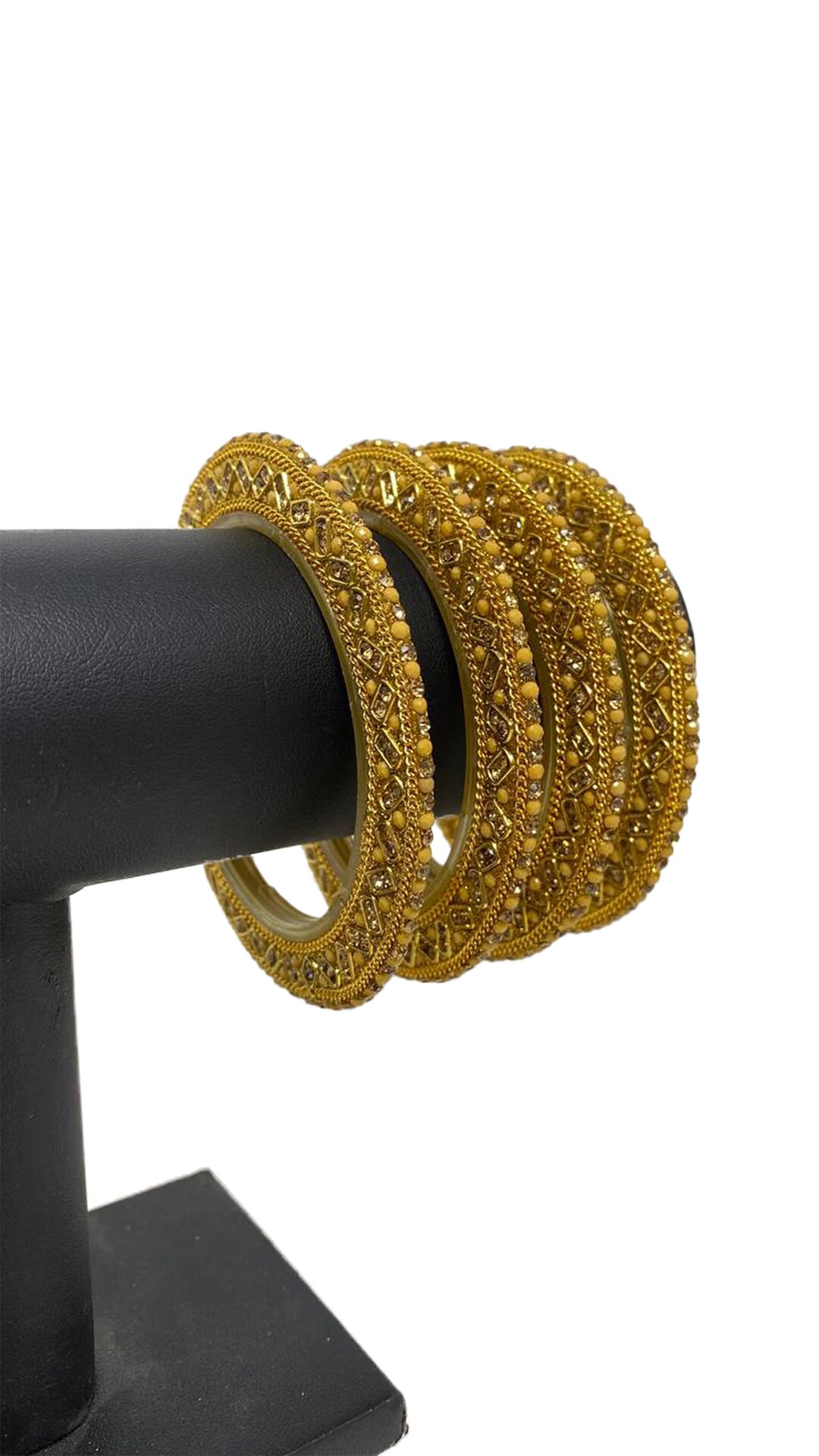 Indian 4 Pcs Gold Glass Bangles Churiyan Set Available in Different ...