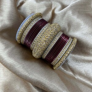 1228 Size 2.4 Indian Bridal Chuda Churiyan Metal Kangan Bangles Set - Etsy