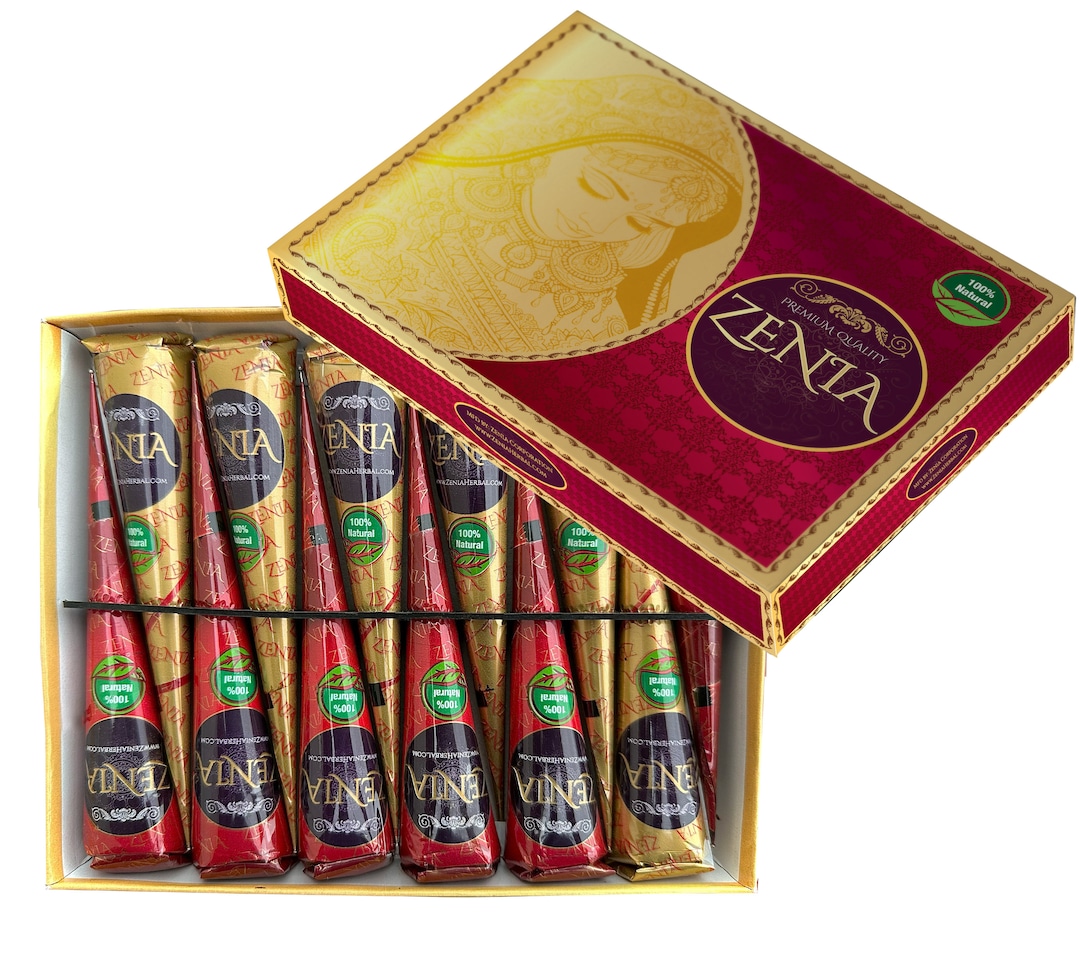 12 Pack Zenia 100% Natural Henna Cones - Etsy