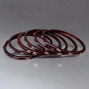 Sahiba - Indian Glass Bangles Churiyan Set With Hand Workpack of 6 - Etsy