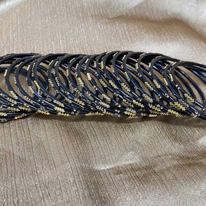 Indian 24 Pcs Black Metal Bangles Churiyan Set Available in Different ...