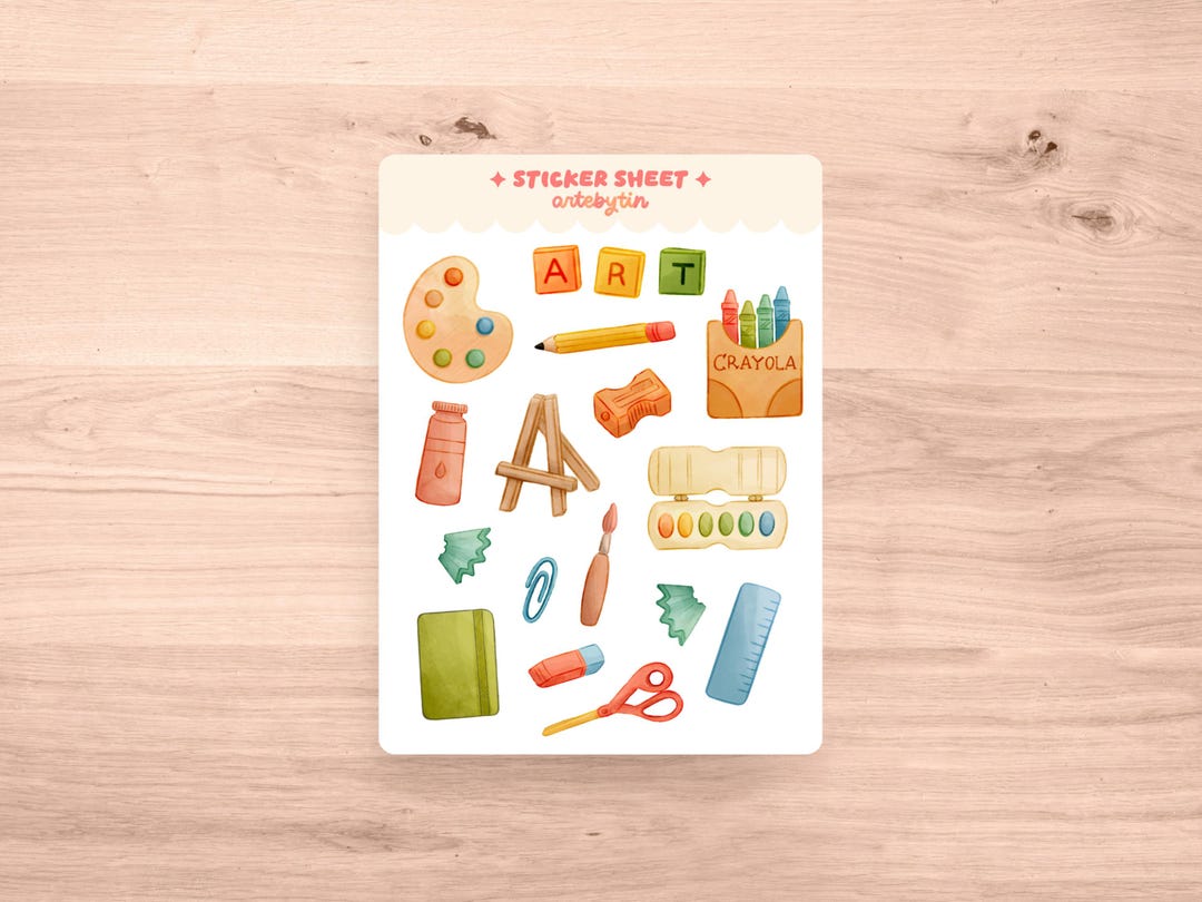 Sticker Sheet | Cozy Stickers, Art Lover Sticker, Decorative Sticker ...