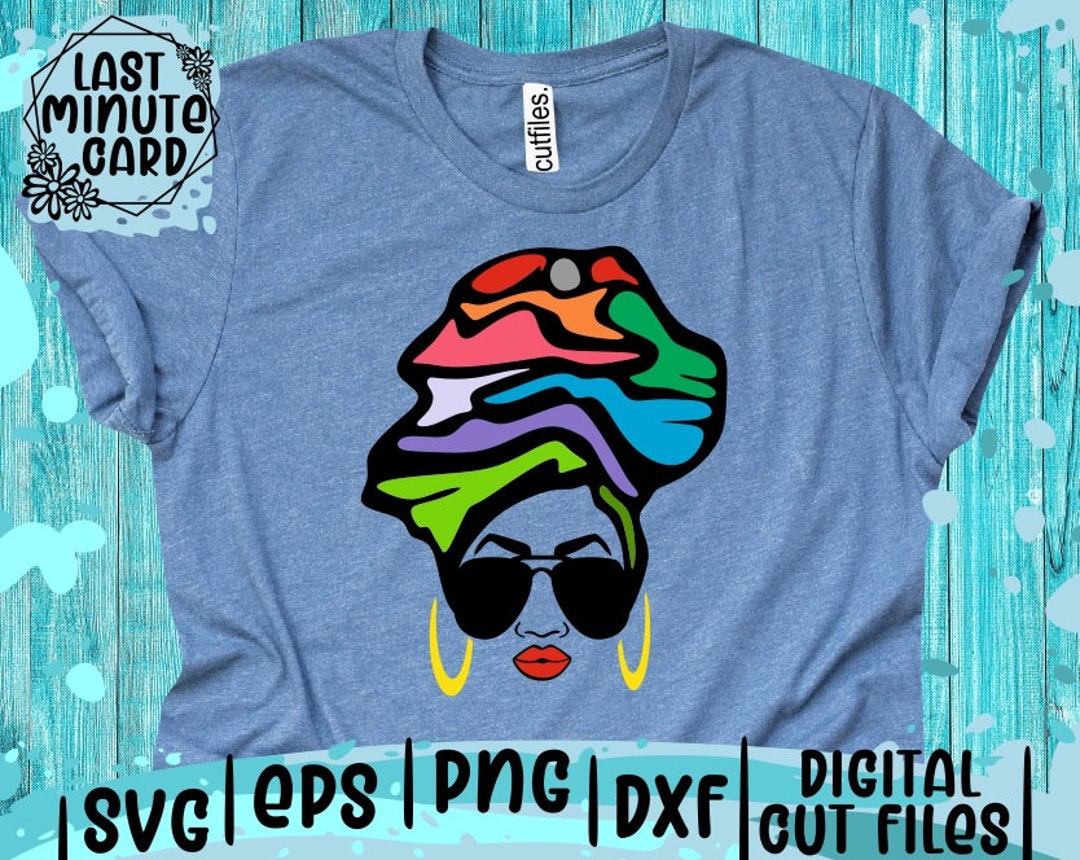 Black Woman in Headband Svg, Afro Svg, Black Girl Magic, African ...