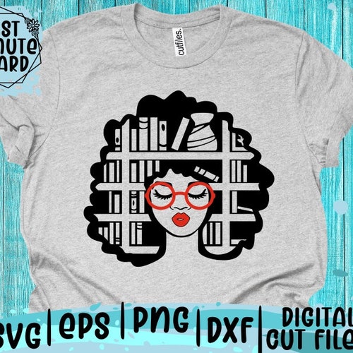 Just a Girl Who Loves Books Svg Afro Woman Svg Lady Library - Etsy