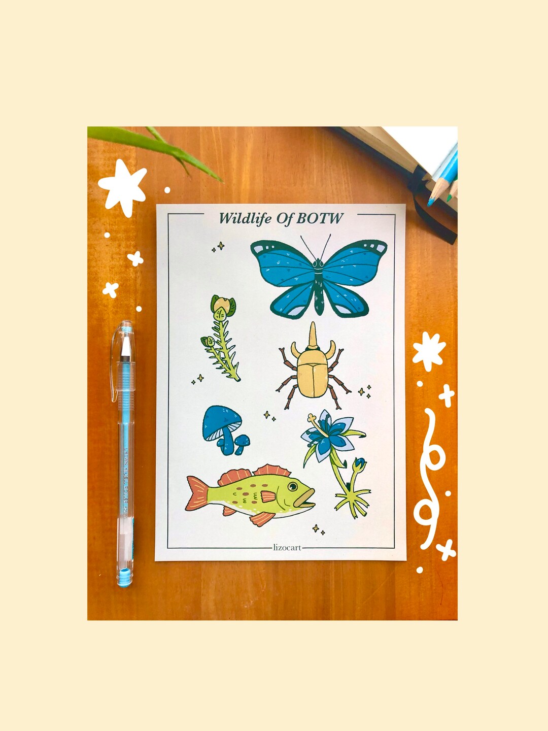 BOTW Botanical Art Print | the Legend of Zelda Breath of the Wild ...