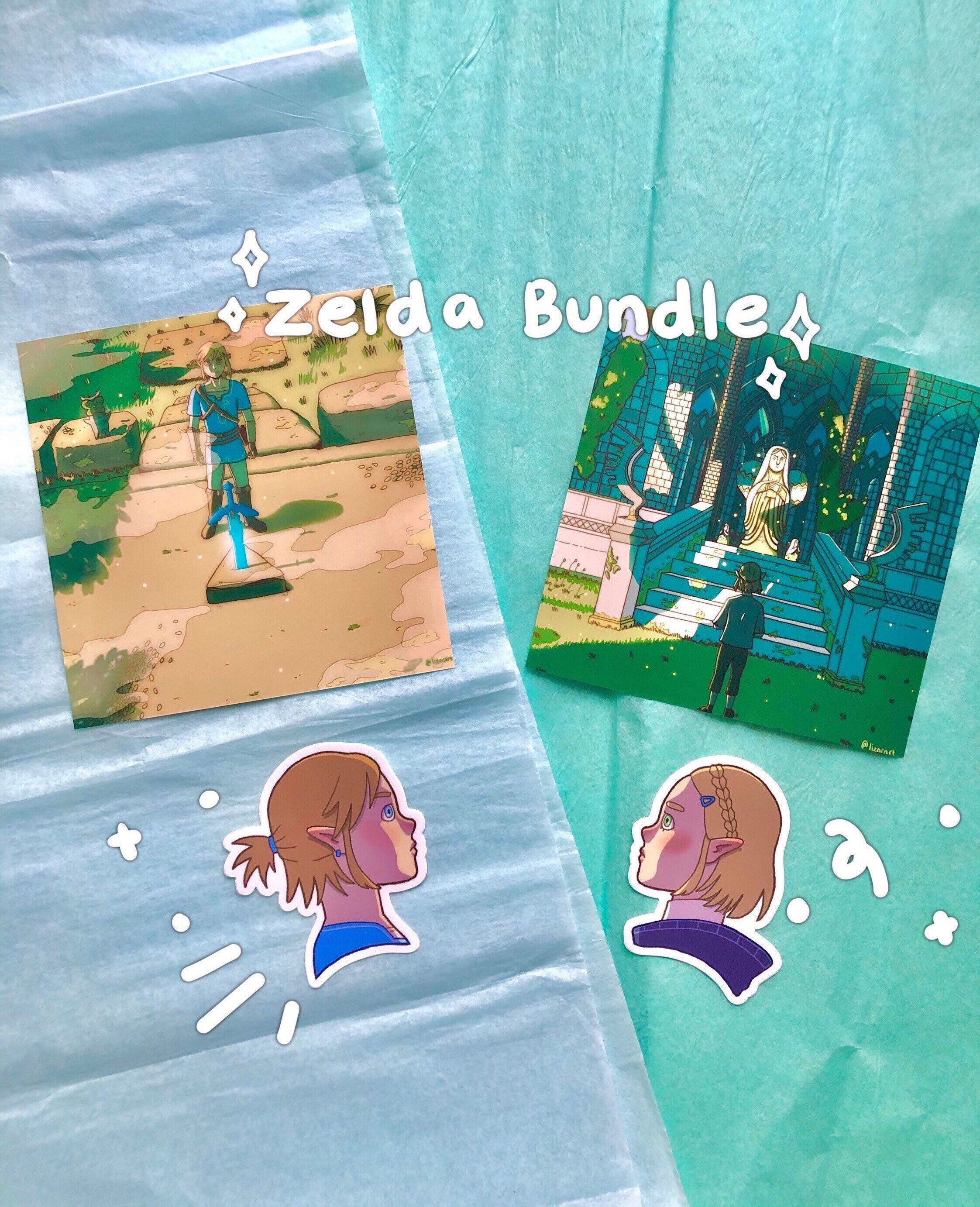Zelda BOTW Bundle Art Print and Stickers Goddess Statue Print Korok ...