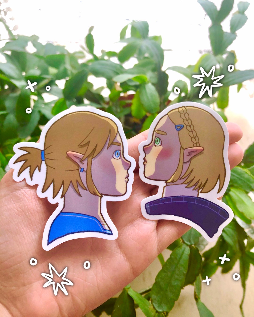 Link and Zelda BOTW Matte Vinyl Stickers | the Legend of Zelda Breath ...