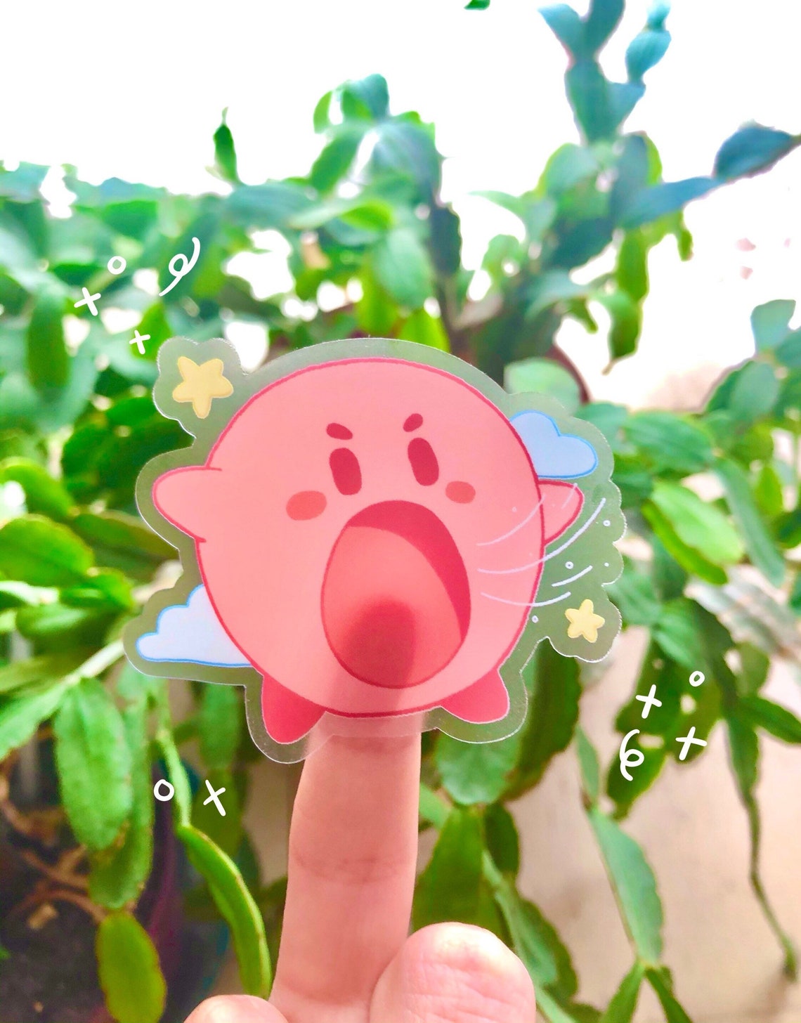 Kirby Clear Vinyl Sticker Cute Kawaii Nintendo Switch Kirby and the ...