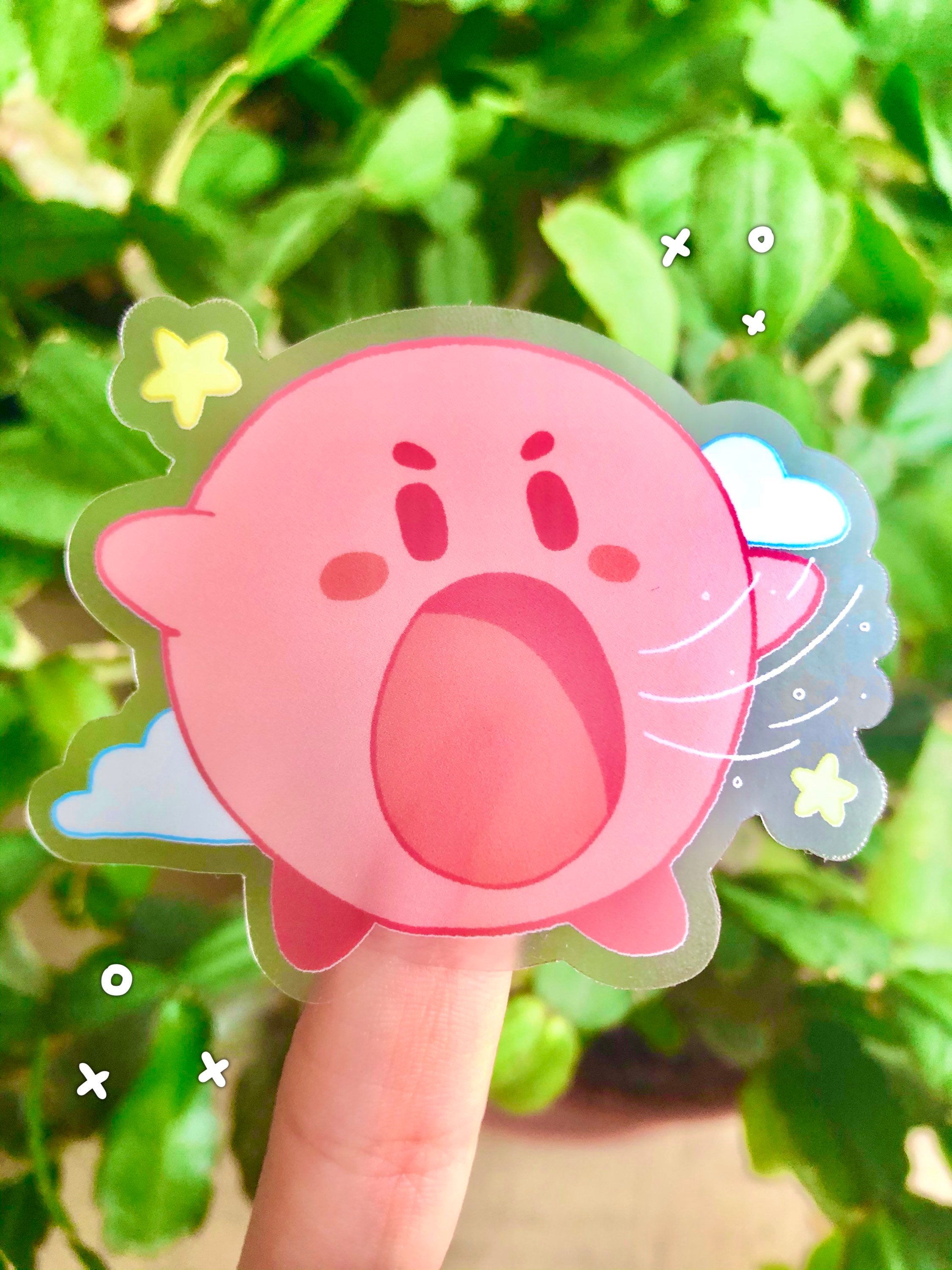 Kirby Clear Vinyl Sticker Cute Kawaii Nintendo Switch Kirby and the ...