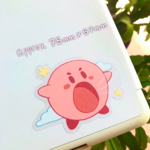 Kirby Clear Vinyl Sticker Cute Kawaii Nintendo Switch Kirby and the ...