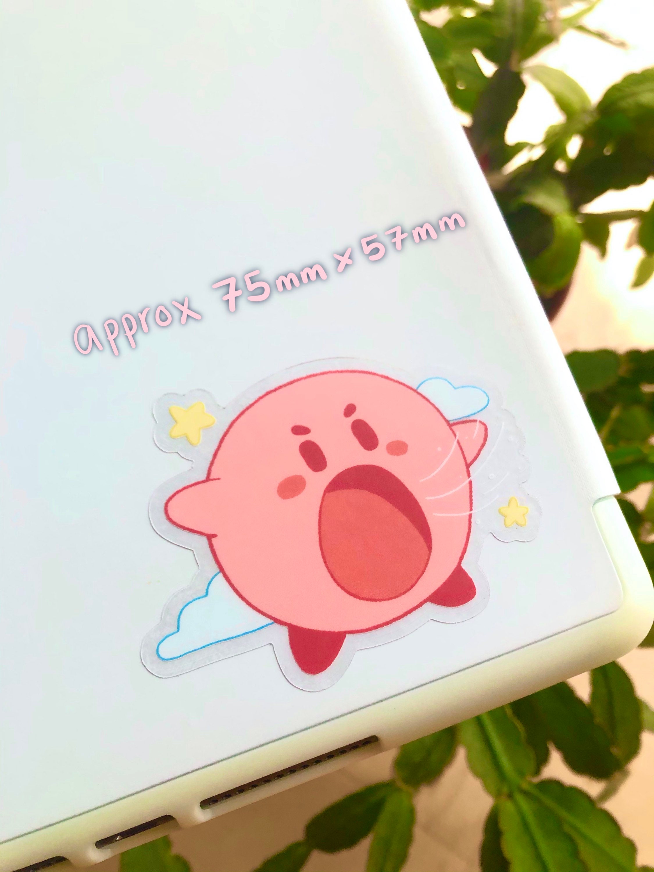 Kirby Clear Vinyl Sticker Cute Kawaii Nintendo Switch Kirby and the ...