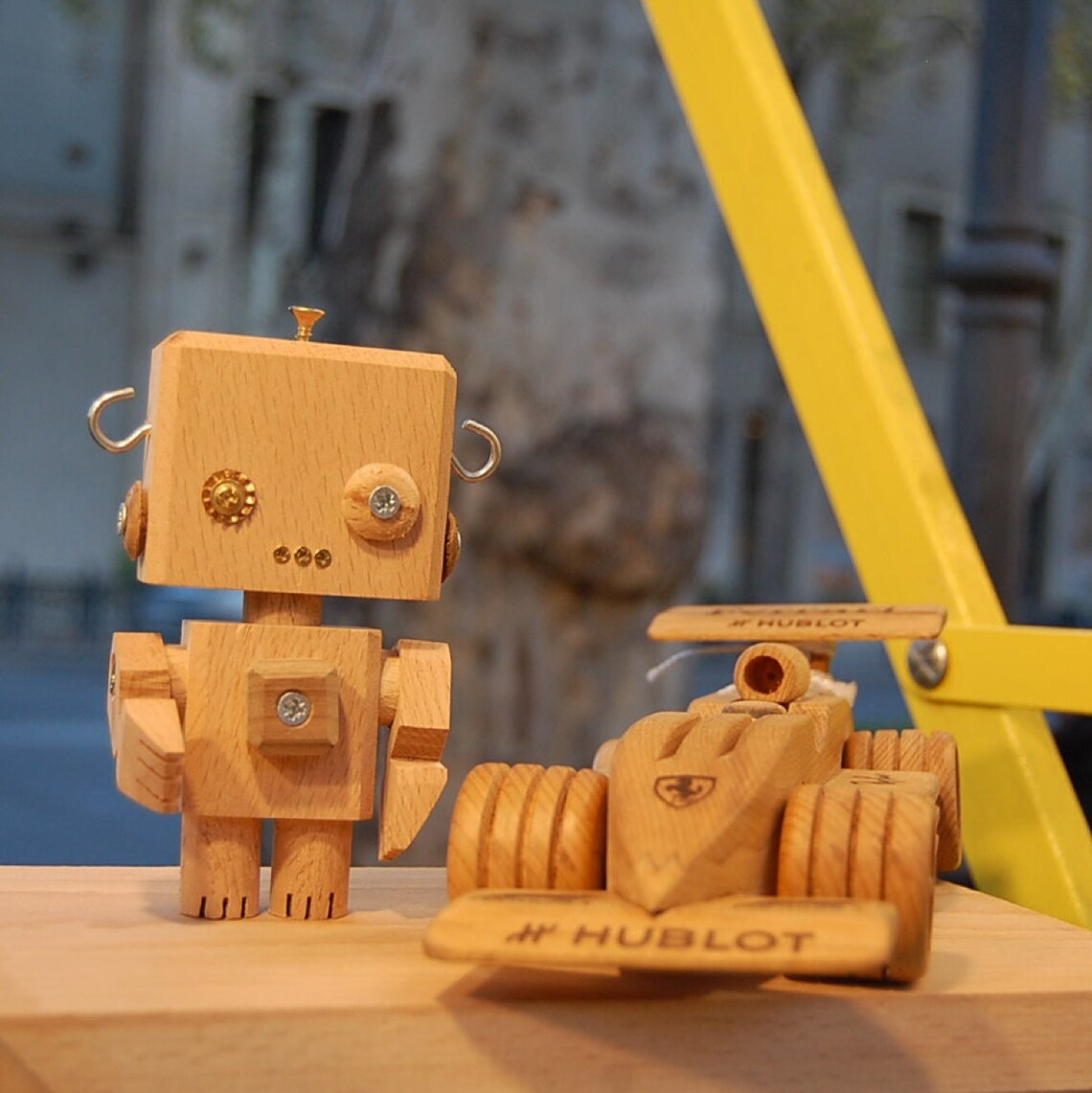 Wooden Robot Hand Made With Recycled Wood, Attach Gears, Bolts, Washers ...